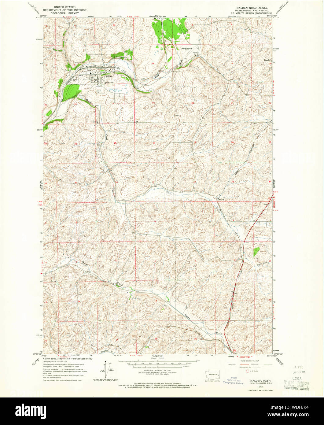 Malden washington state map hi-res stock photography and images - Alamy