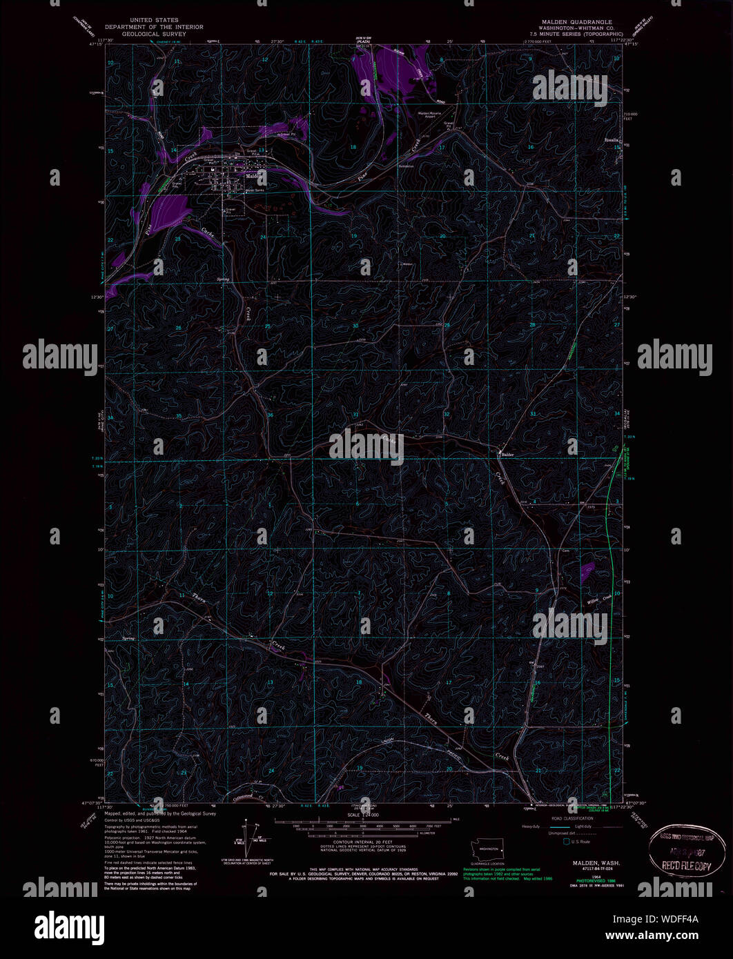 Map of malden washington hi-res stock photography and images - Alamy