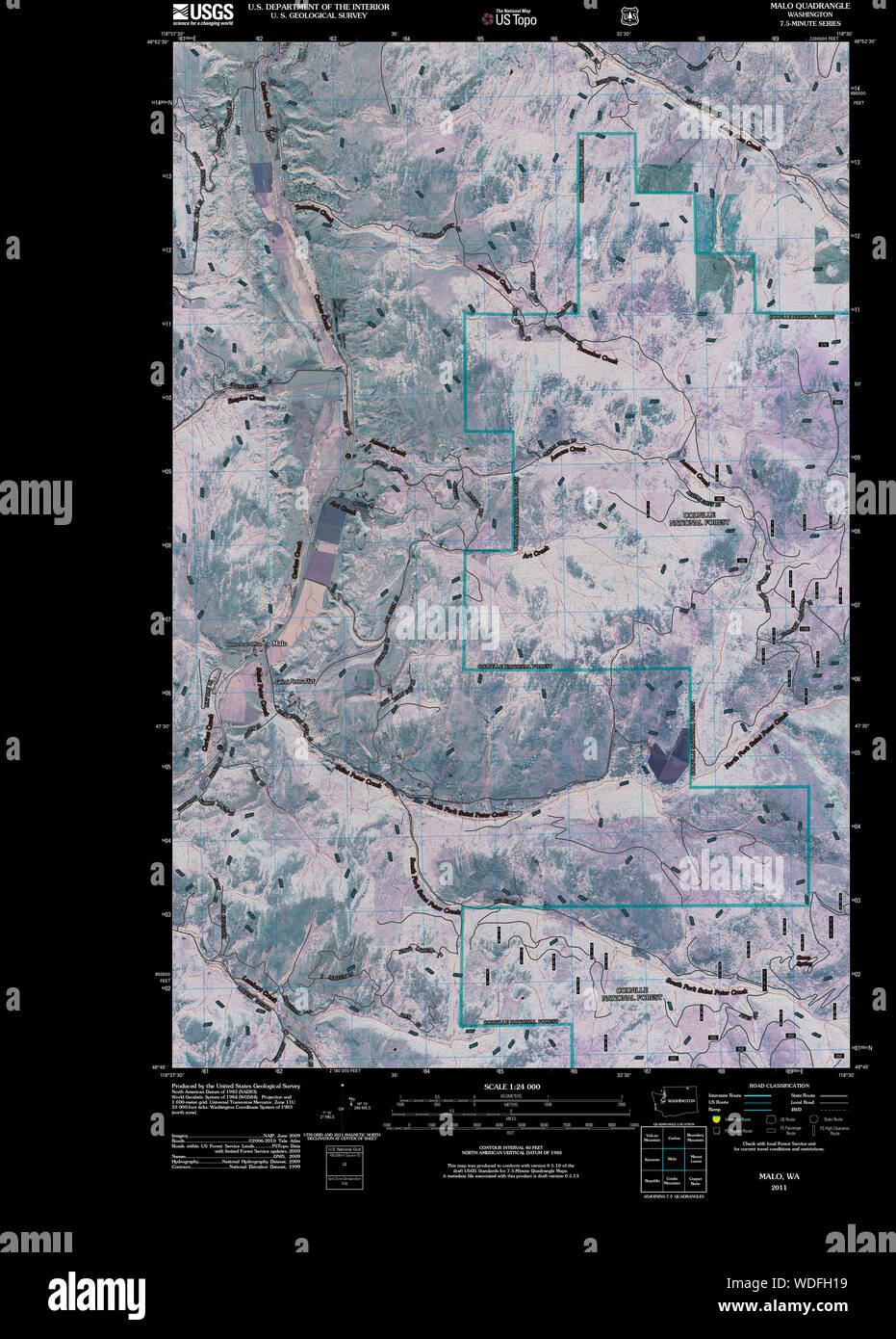 Malo washington map hi-res stock photography and images - Alamy