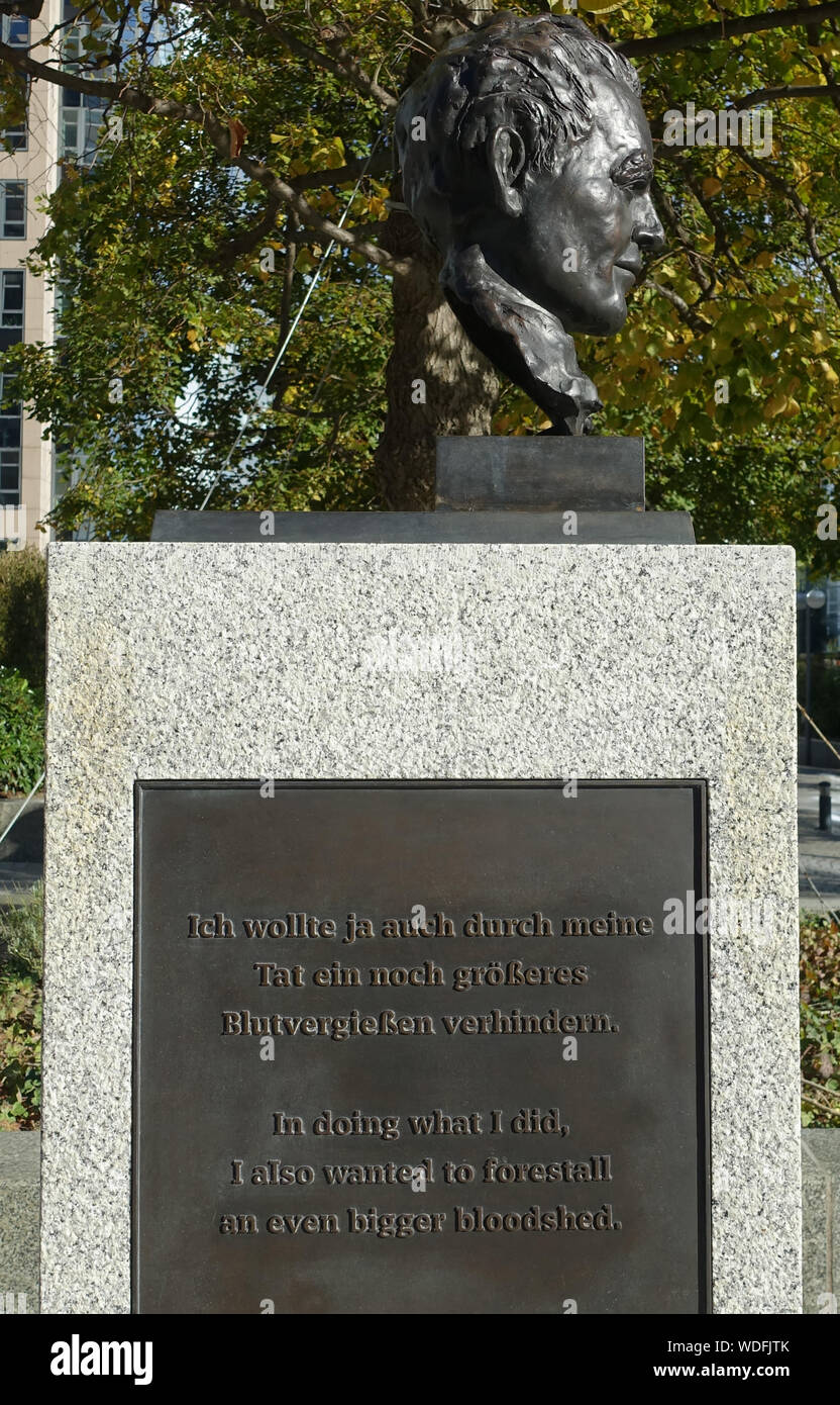 Bust of Georg Elser in Berlin Stock Photo - Alamy