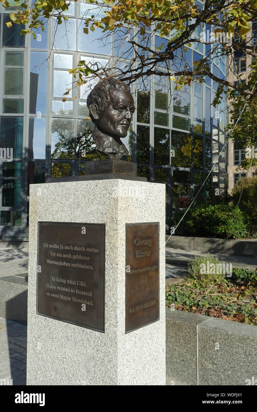 Bust of Georg Elser in Berlin Stock Photo - Alamy