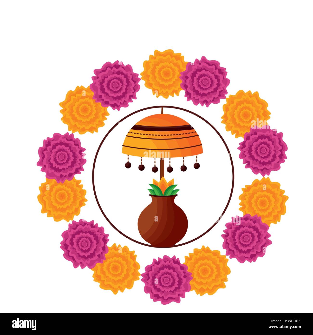Clay pot of onam celebration design Stock Vector Image & Art - Alamy