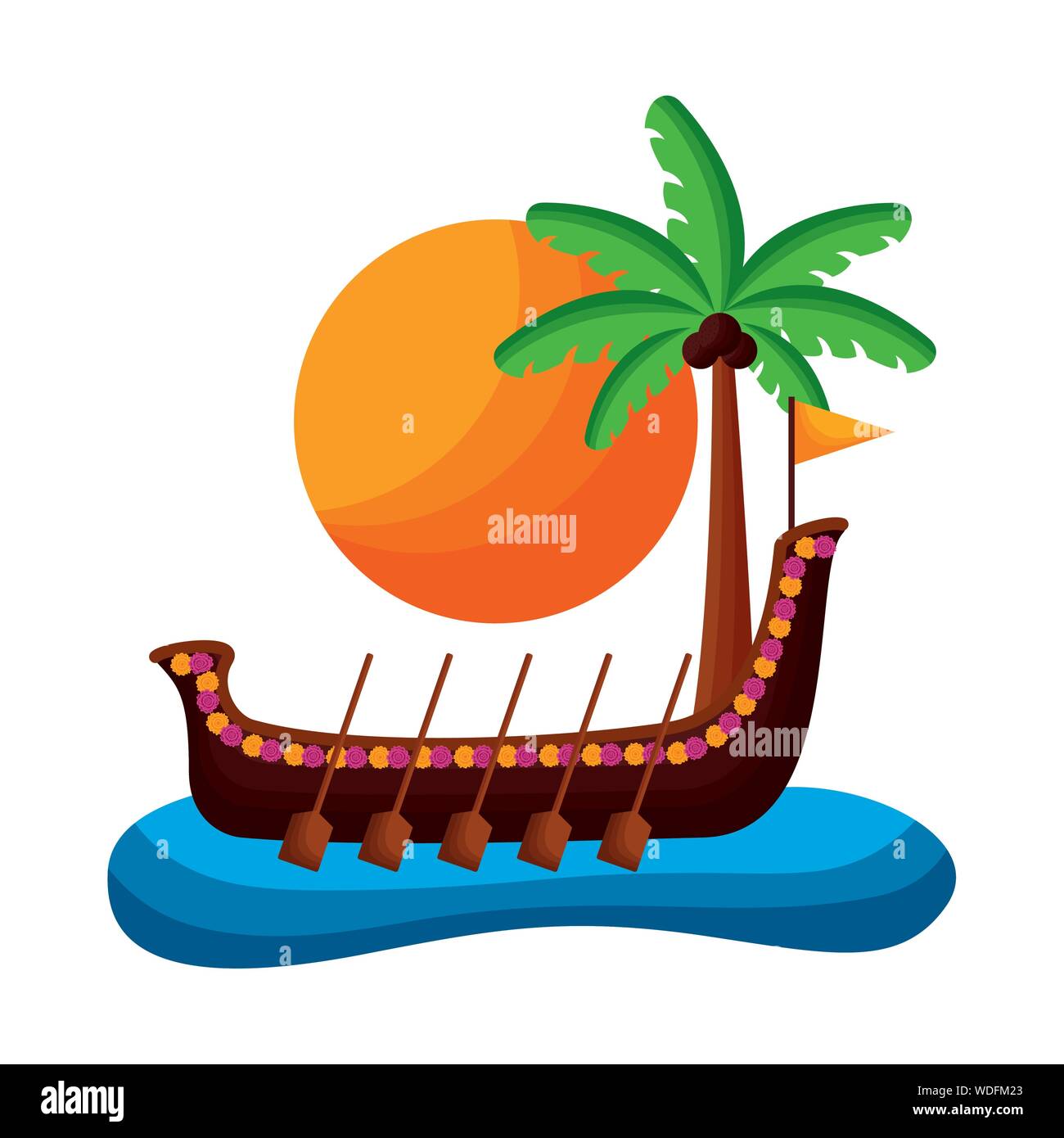 Snakeboat of onam celebration design Stock Vector Image & Art - Alamy