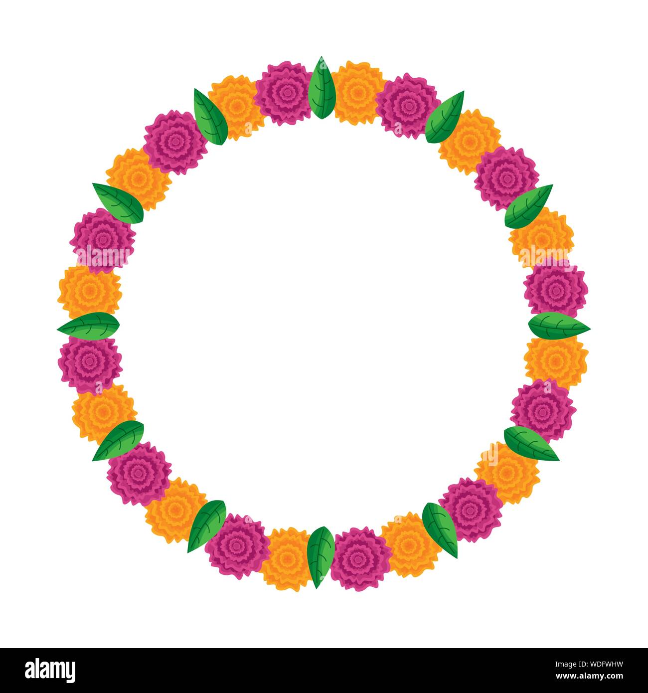 Isolated flowers round design Stock Vector Image & Art - Alamy