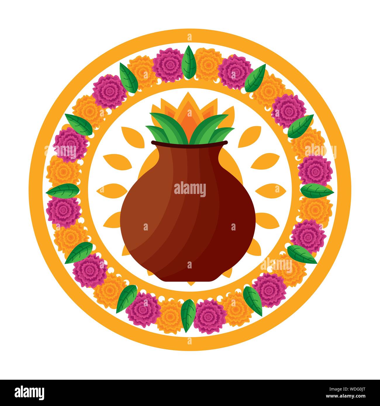 Clay pot of onam celebration design Stock Vector Image & Art - Alamy
