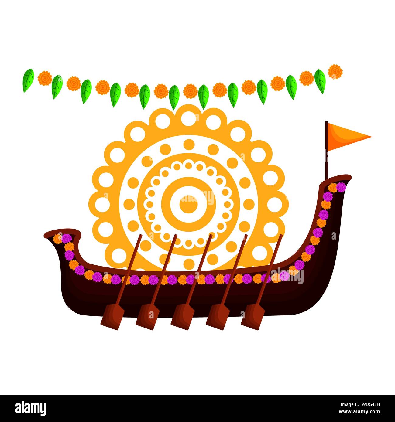 Snakeboat of onam celebration design Stock Vector Image & Art - Alamy
