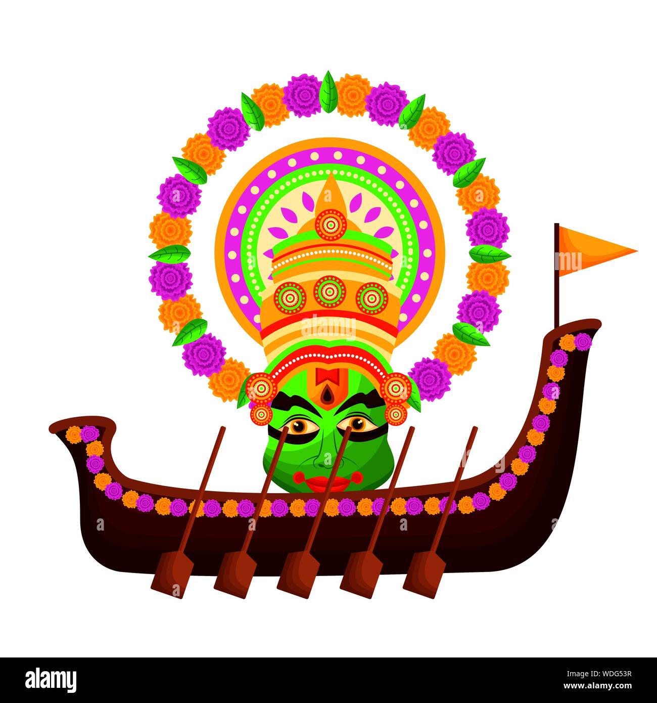 Snakeboat of onam celebration design Stock Vector Image & Art - Alamy