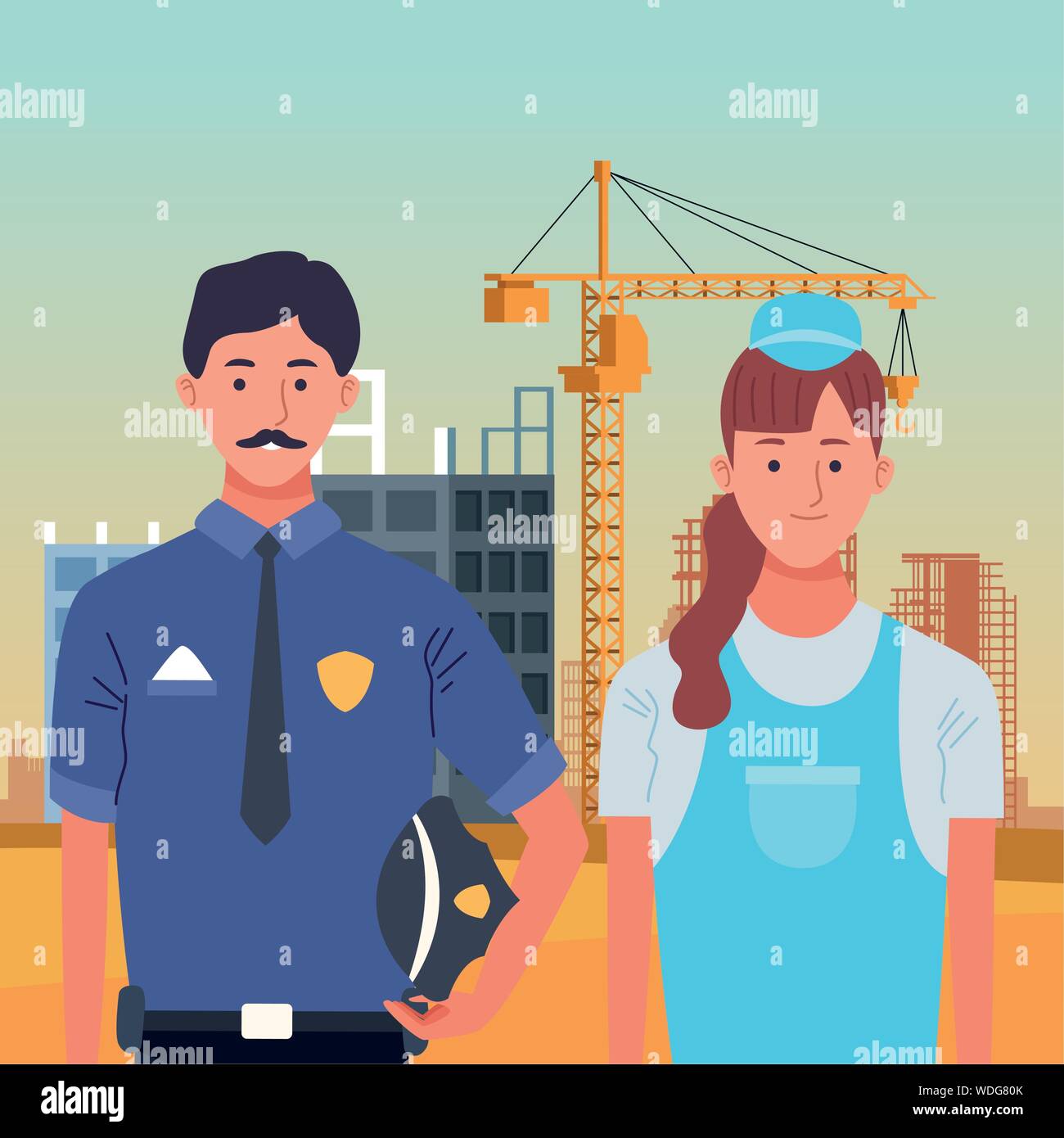 labor day employment celebration cartoon Stock Vector Image & Art - Alamy