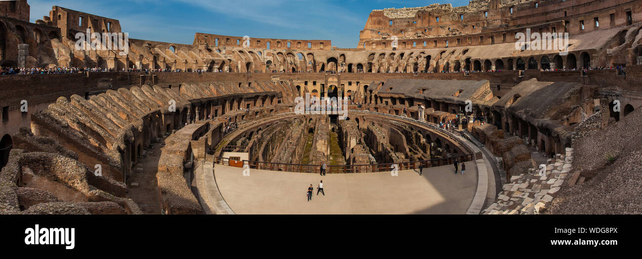 ROME, ITALY - APRIL, 2018: Panorama of the interior of the Roman ...