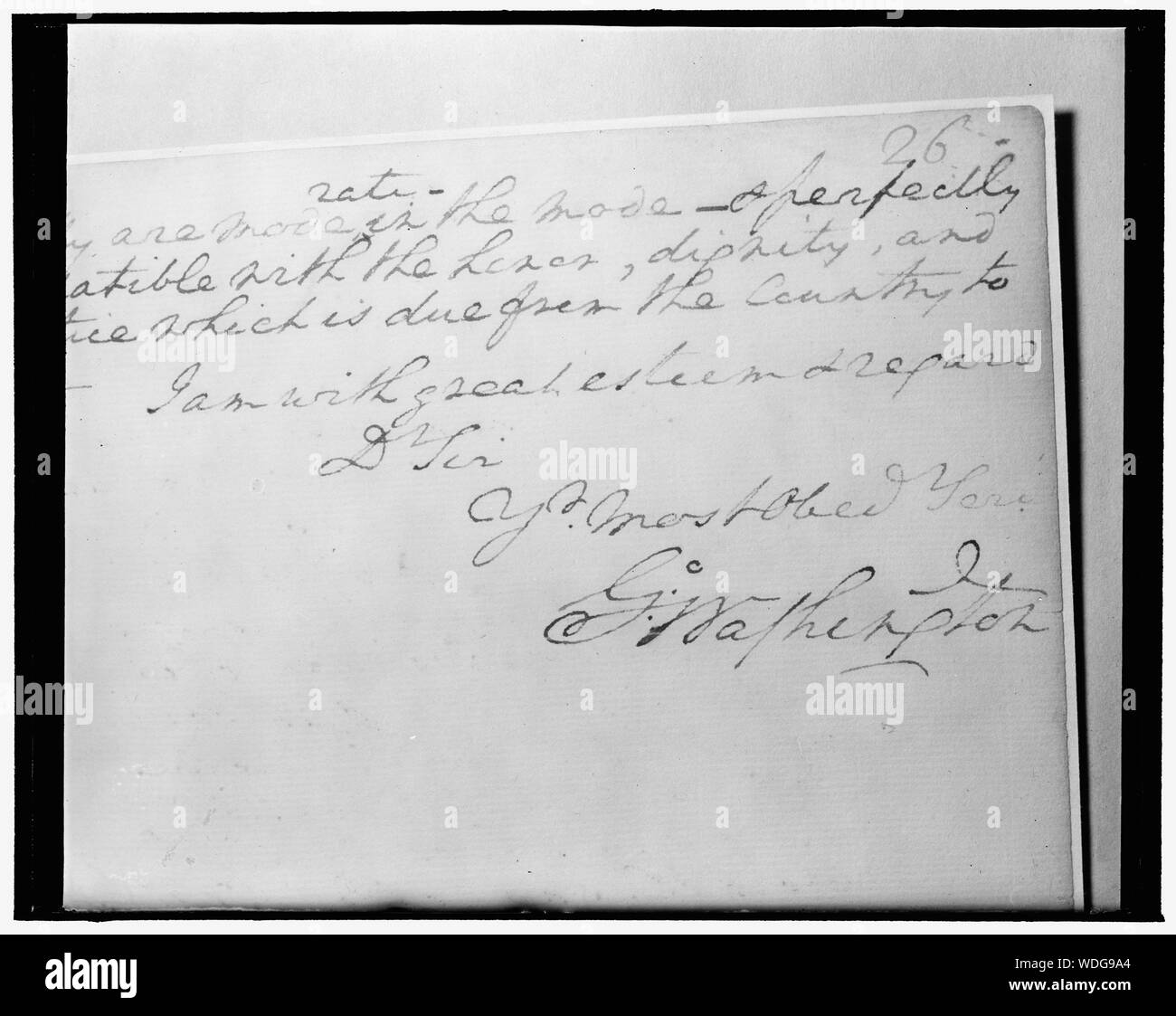 George washington signature autograph hi-res stock photography and ...