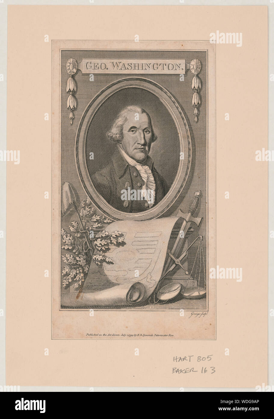 Geo. Washington Abstract: Print shows George Washington, head-and ...