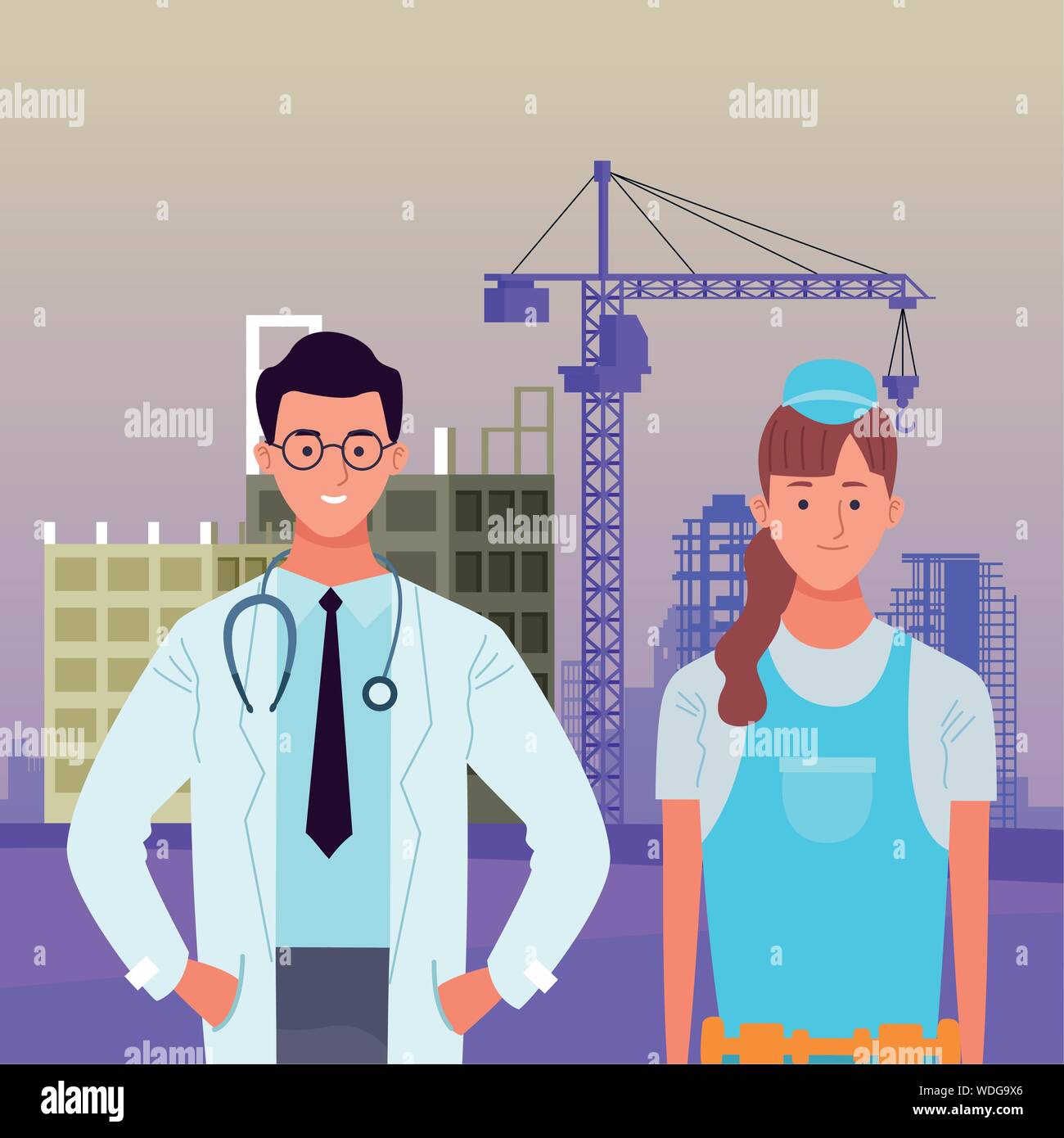 labor day employment celebration cartoon Stock Vector Image & Art - Alamy