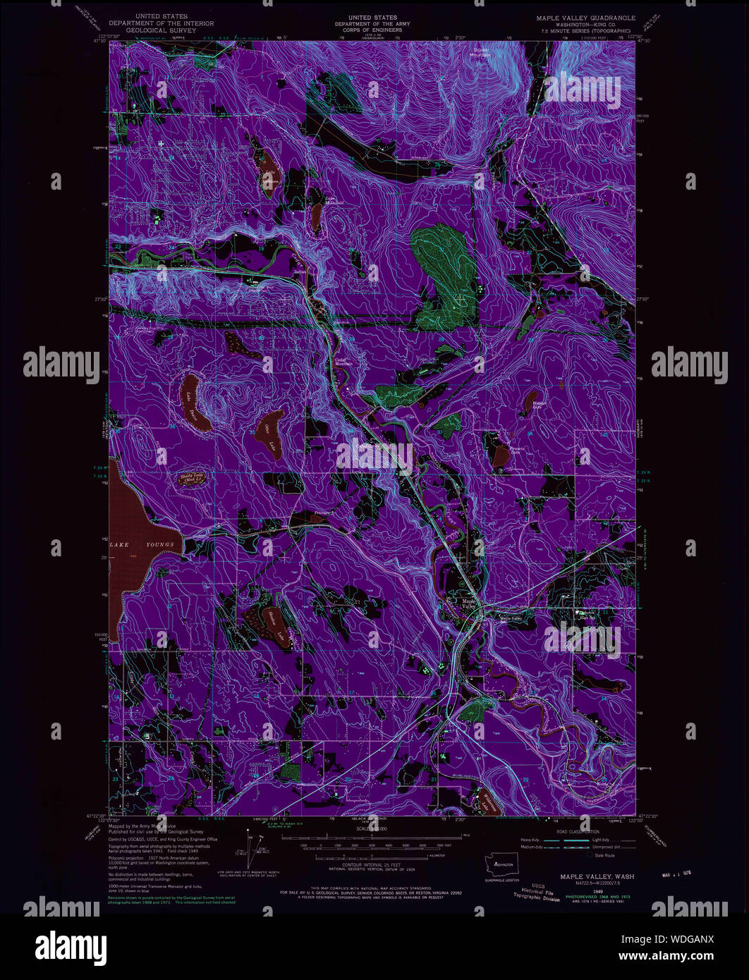 Map of maple valley hi-res stock photography and images - Alamy