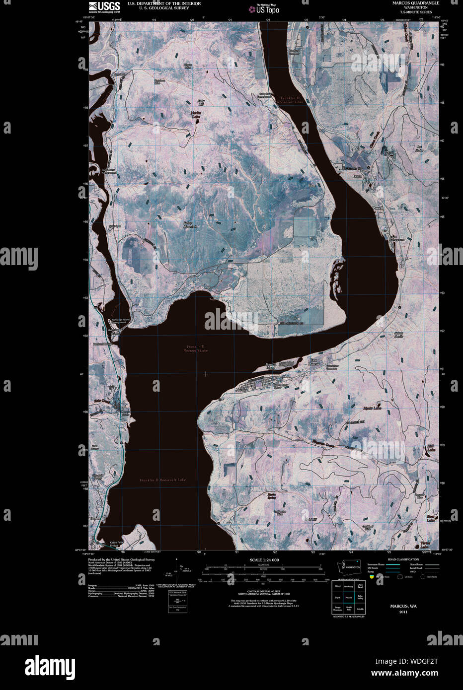 Marcus washington state map hi-res stock photography and images - Alamy