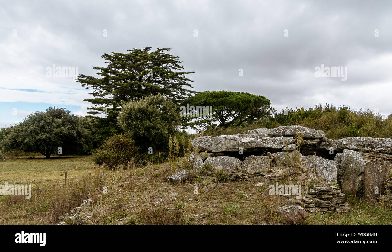 Dolmen La Joselière de Pornic in French Brittany Stock Photo - Alamy