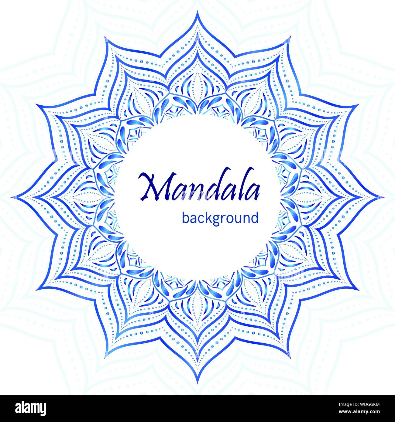Mandala blue floral background Stock Vector Image & Art - Alamy