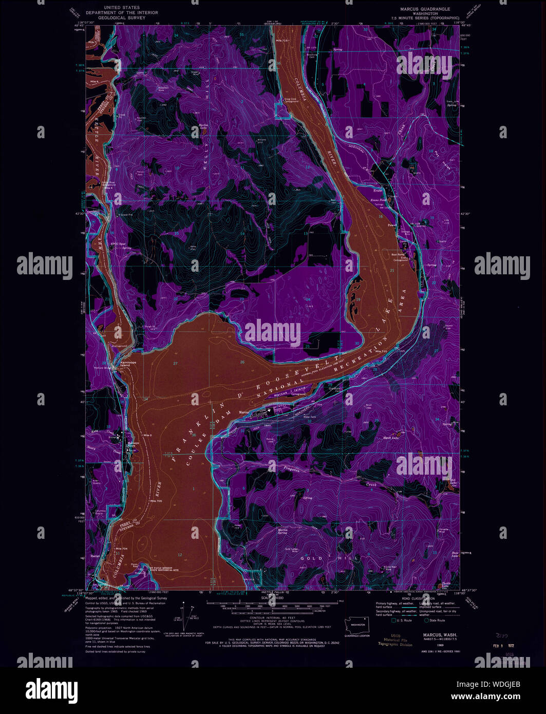 Marcus washington state map hi-res stock photography and images - Alamy