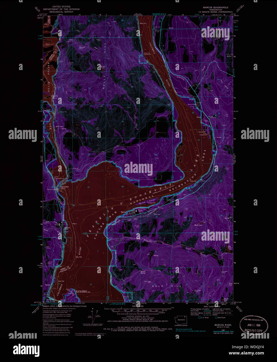 Marcus washington state map hi-res stock photography and images - Alamy