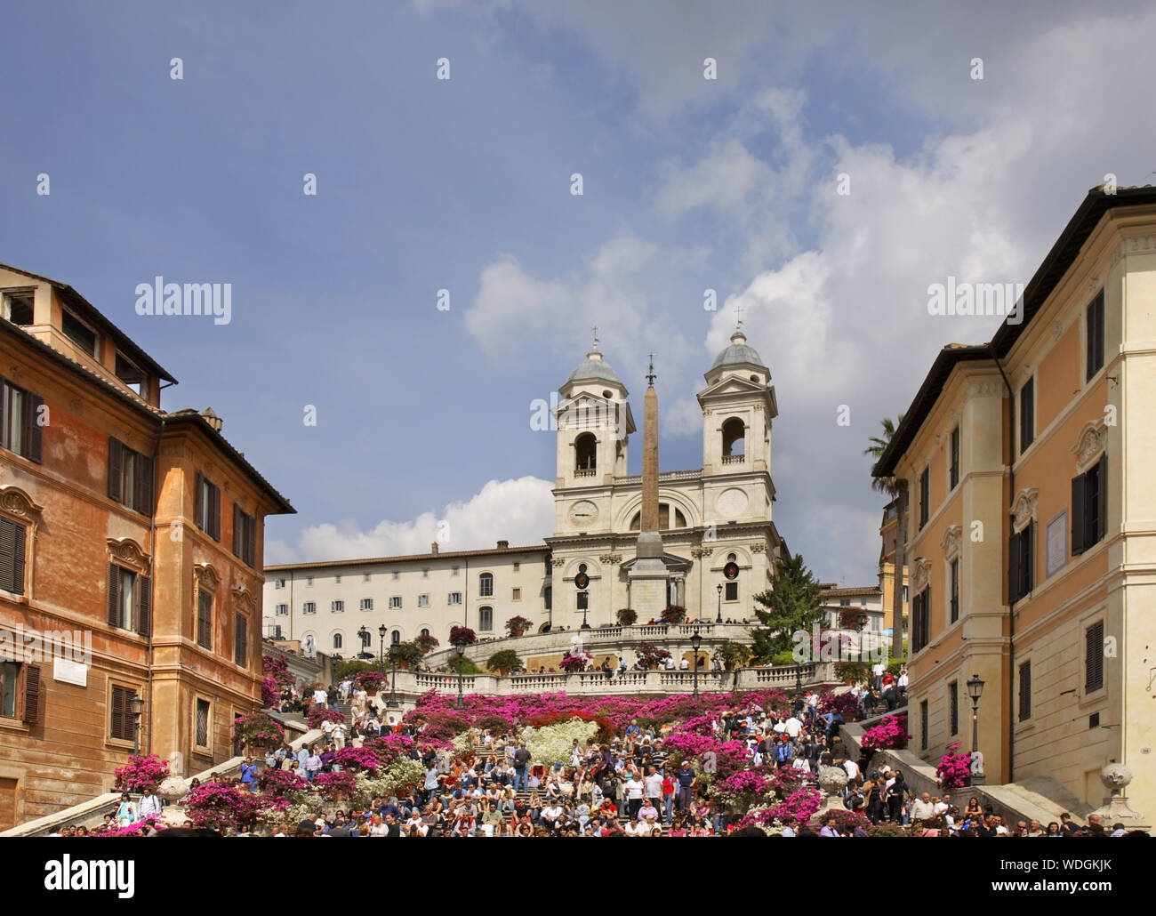 Spanish steps on Piazza di Spagna (Spanish square) in Rome. Italy Stock ...