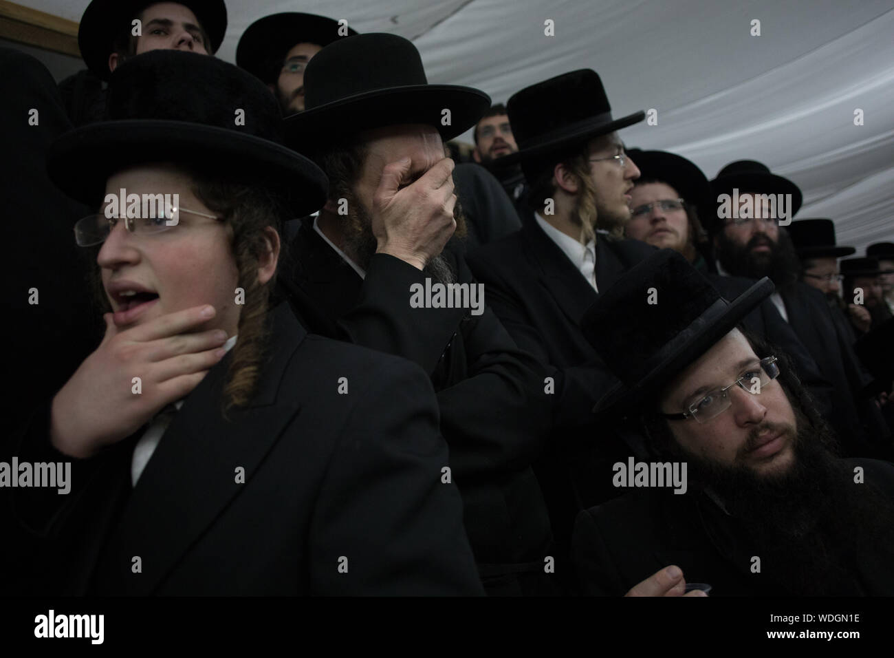 Lelow/Poland- 03 February 2017: Hassidic jew celebrating during Hasidic ...