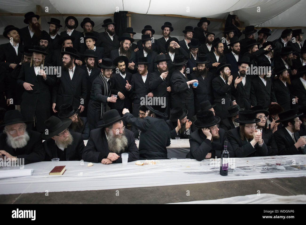 Lelow/Poland- 03 February 2017: Hassidic jew celebrating during Hasidic ...