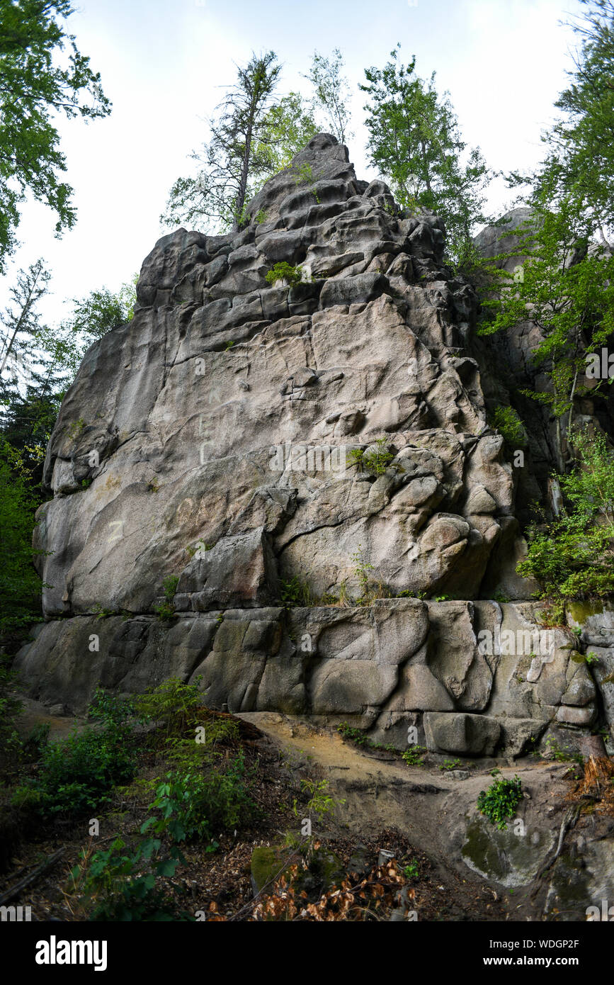 Landscape of Sokoliki, rock climbing area in Poland Stock Photo - Alamy
