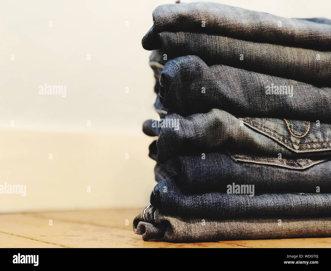 Stack of jeans hi-res stock photography and images - Alamy