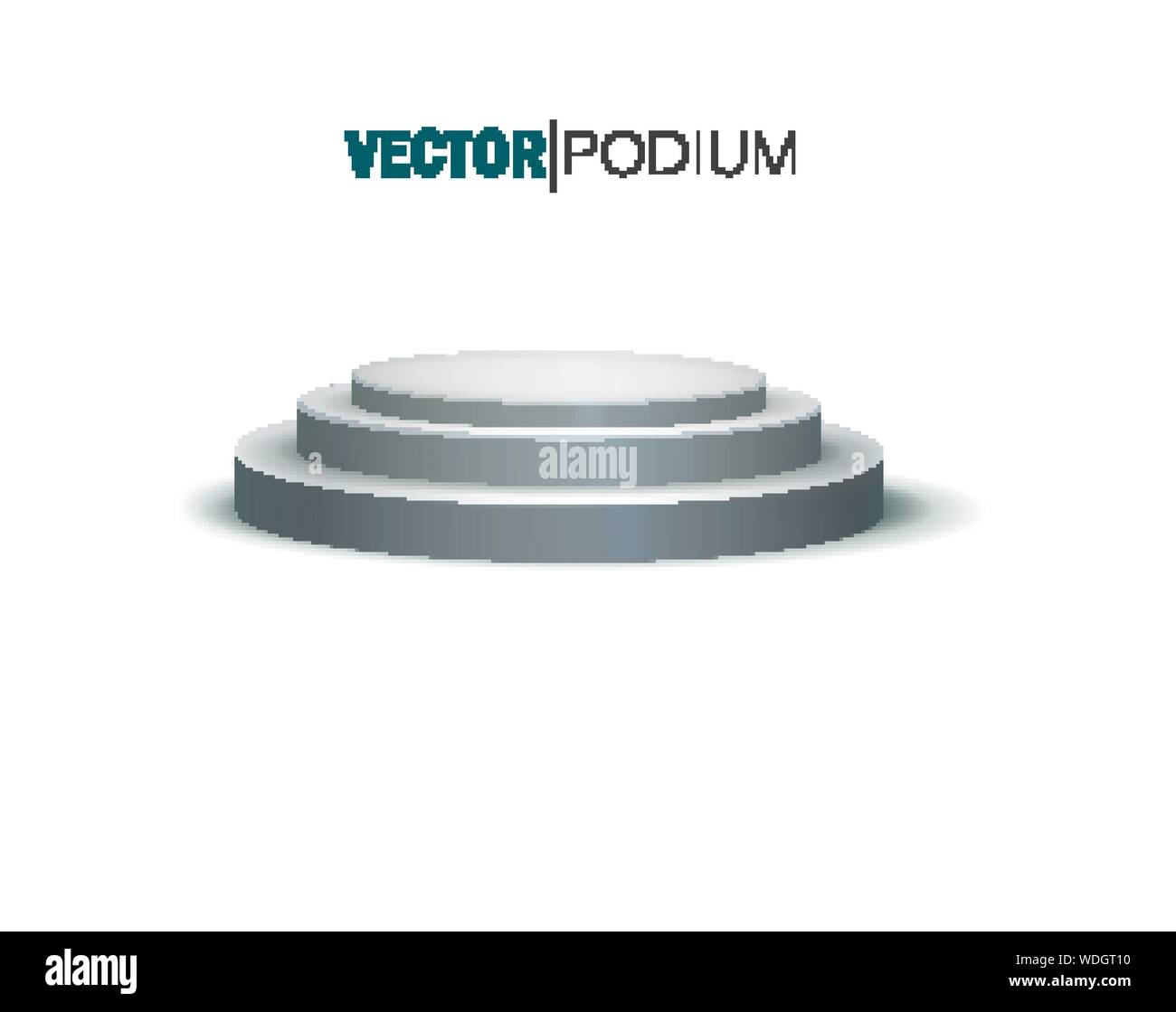 Round stage podium isolated on white background. Vector illustration ...