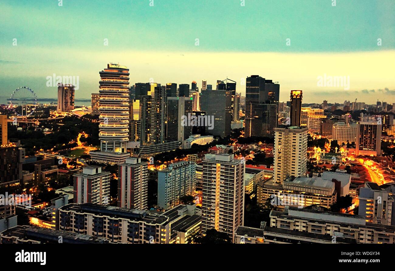 Aerial View Of City Stock Photo - Alamy