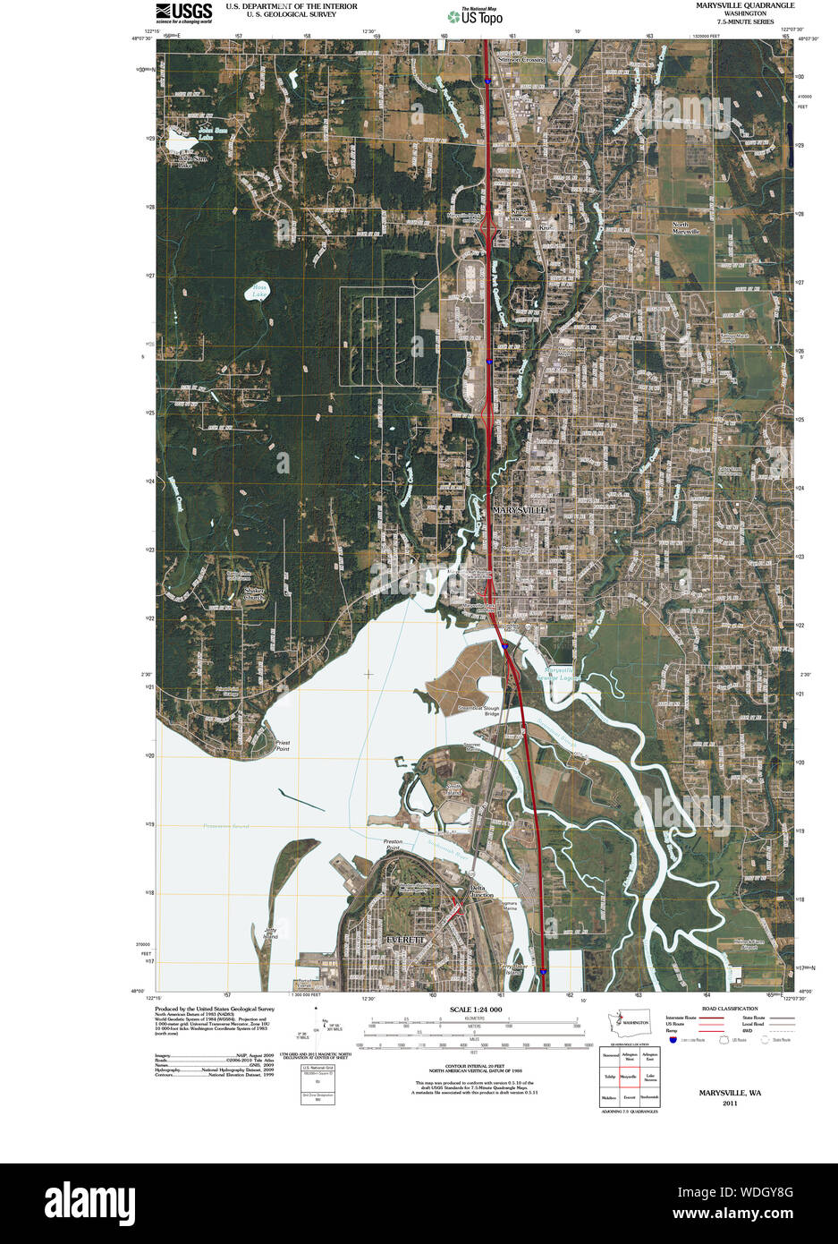 Map of marysville washington Cut Out Stock Images & Pictures - Alamy