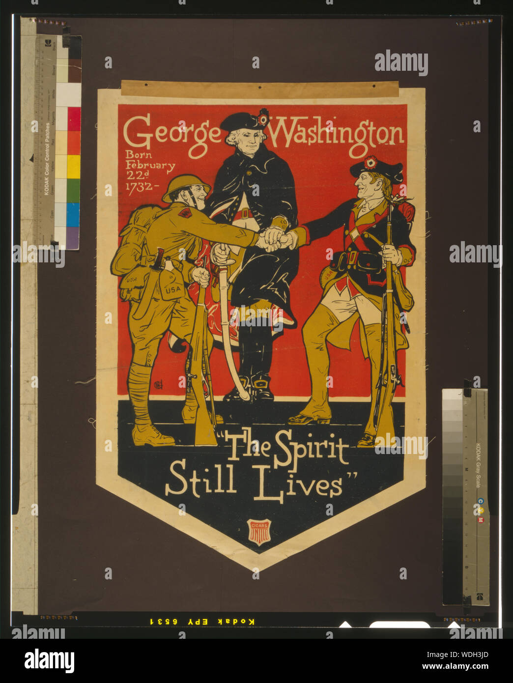 George Washington The spirit still lives Abstract: Poster showing ...