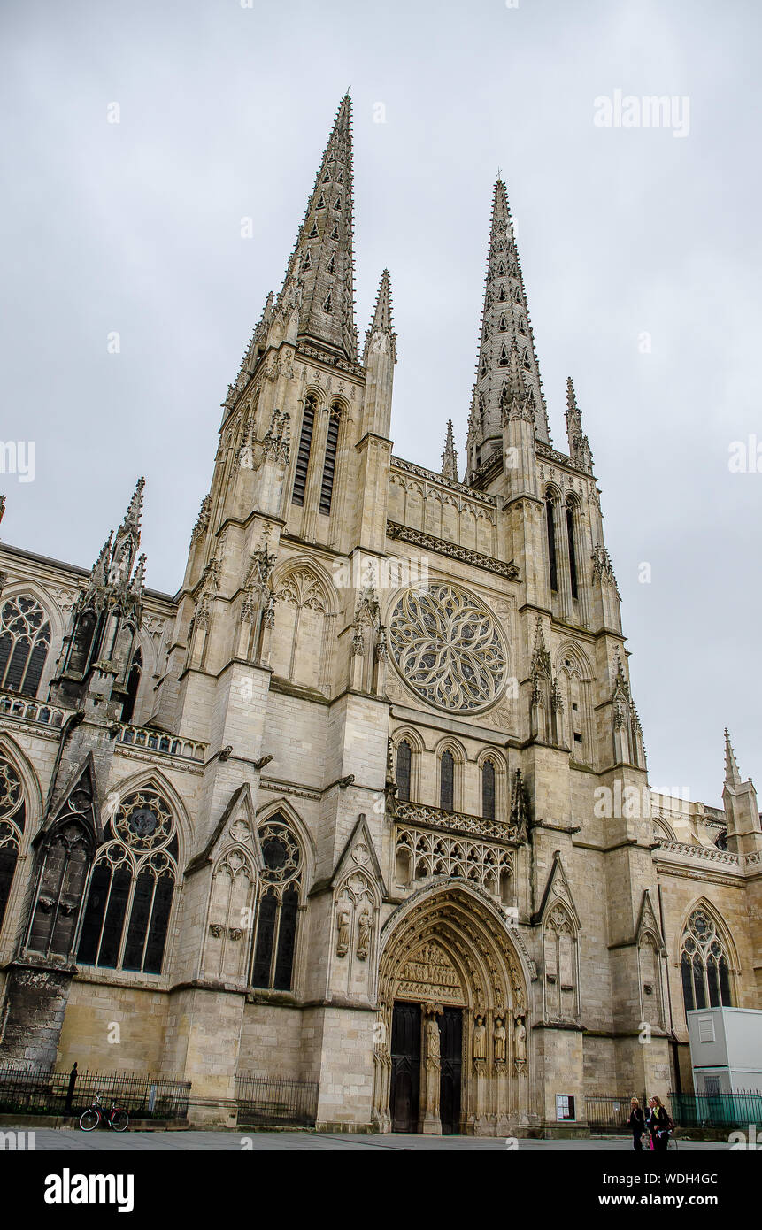 Cathedral of the city of Bordeaux. France Stock Photo - Alamy