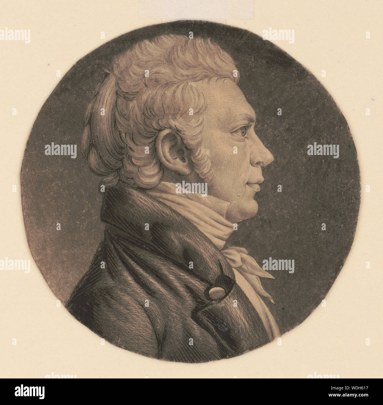 George Way, head-and-shoulders portrait, right profile Abstract/medium ...