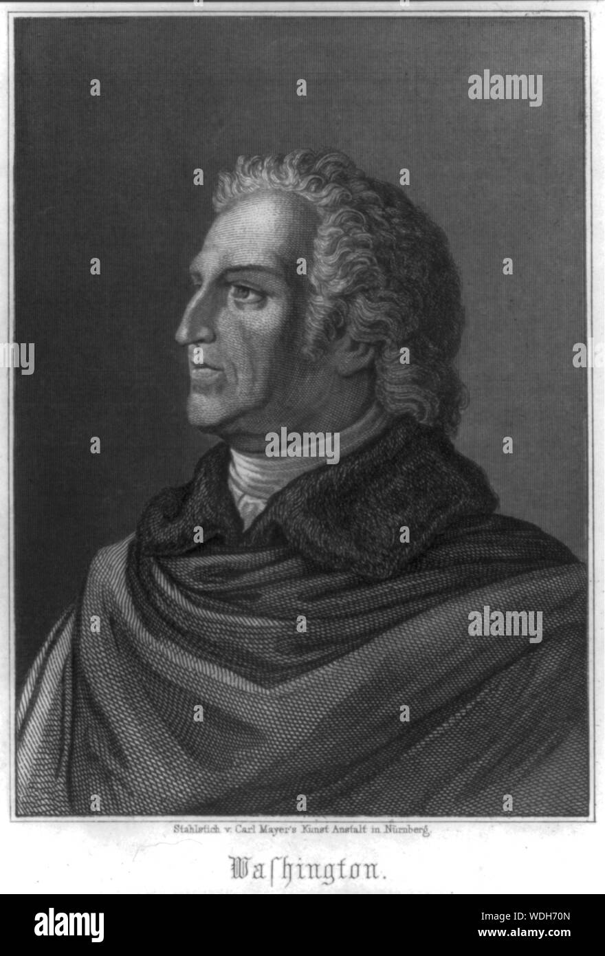 George washington first president Black and White Stock Photos & Images ...