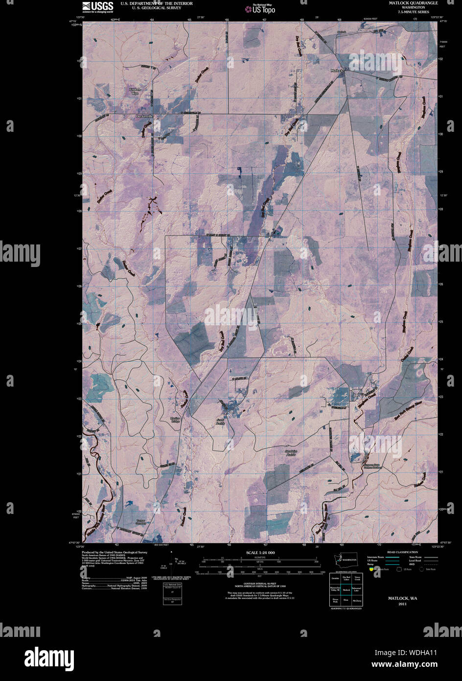 Map of matlock washington hi-res stock photography and images - Alamy