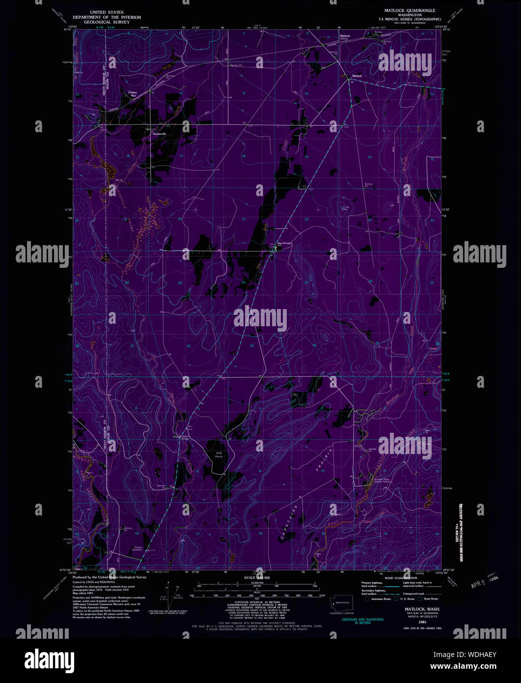 Map of matlock washington hi-res stock photography and images - Alamy
