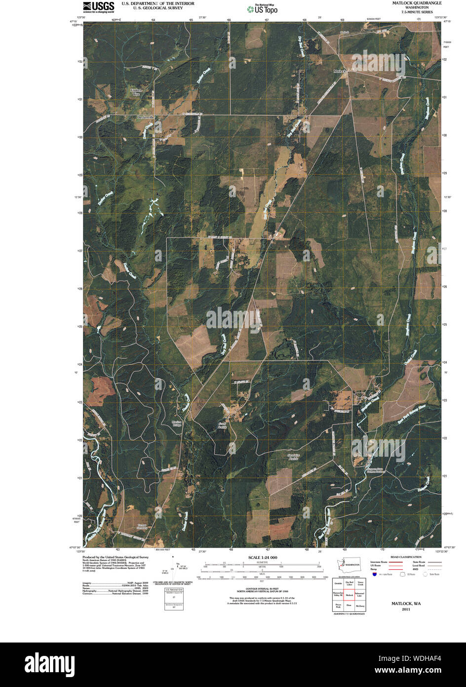 Matlock washington map hi-res stock photography and images - Alamy