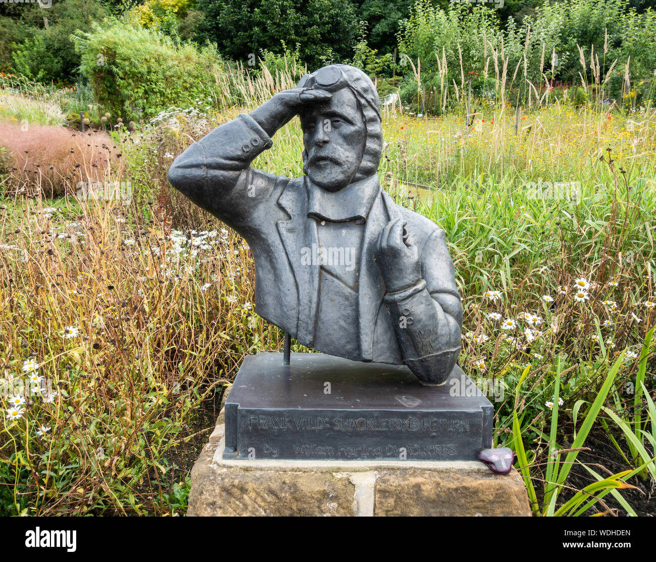 Statue of Antarctic explorer, Frank Wild, in his home town, Skelton ...