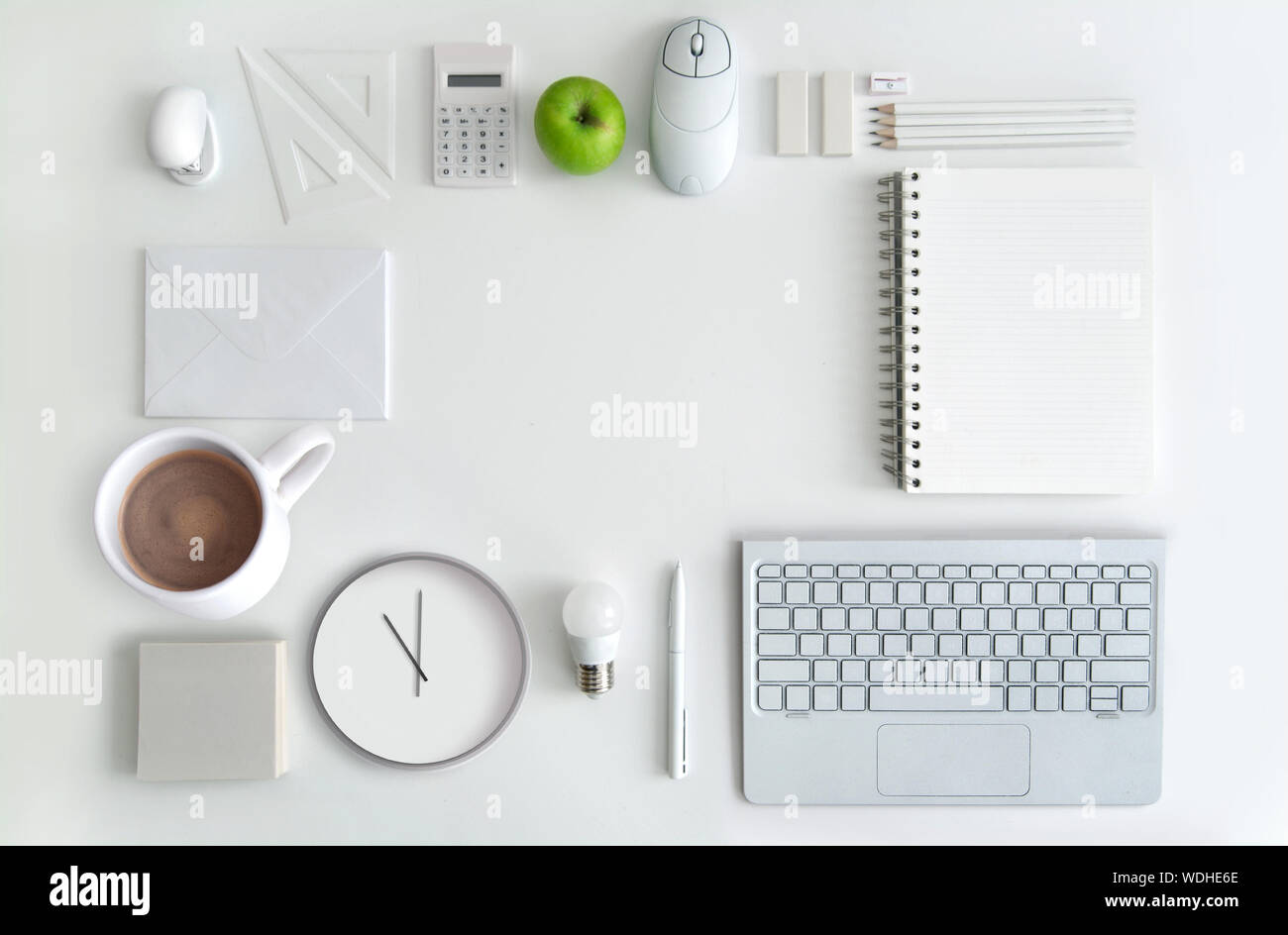 Stationery frame with space in the centre Stock Photo - Alamy