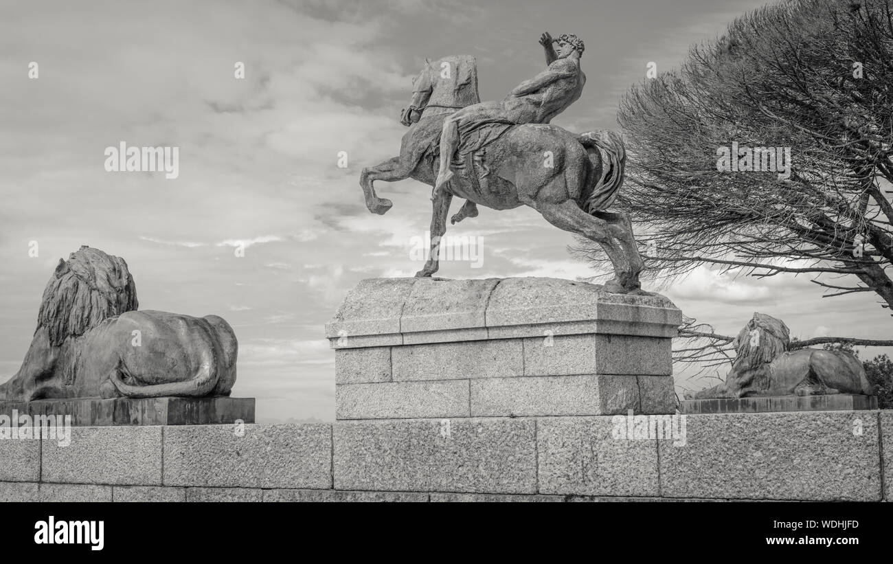 The bronze sculpture Physical Energy by George Frederic Watts was cast ...