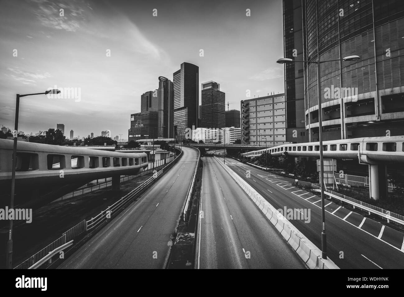 Road through building Black and White Stock Photos & Images - Alamy
