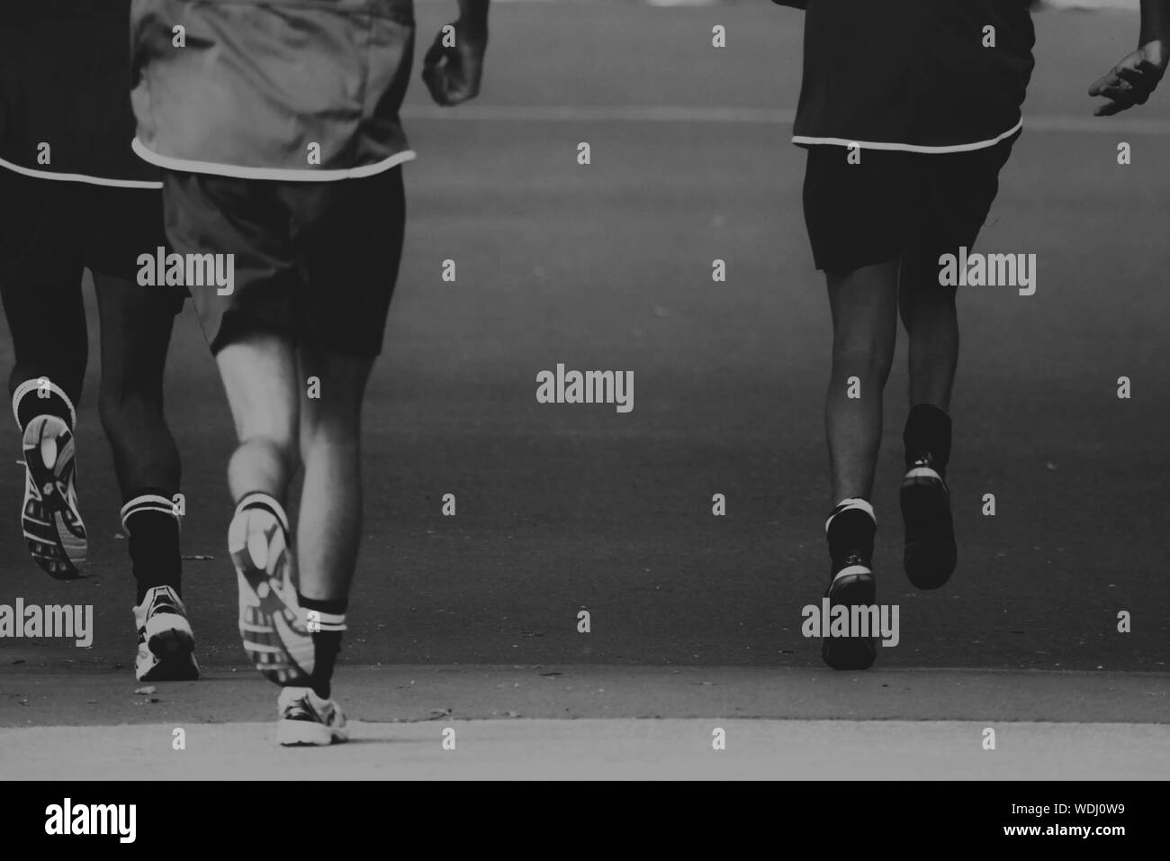 Track running Black and White Stock Photos & Images - Alamy