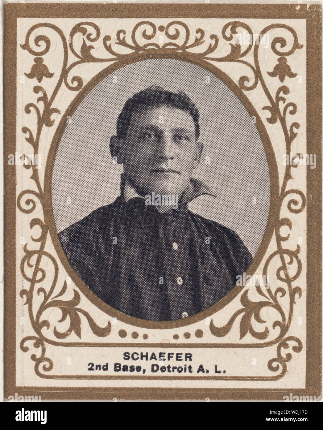 Germany Schaefer, Detroit Tigers, baseball card portrait Abstract ...