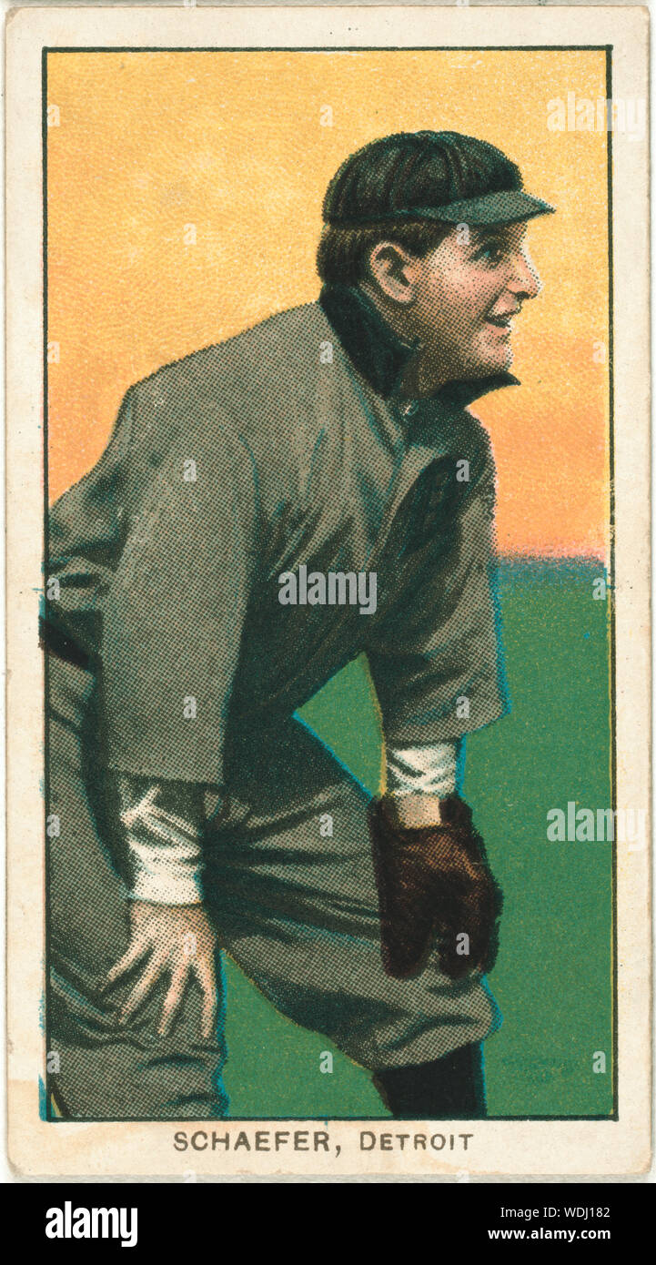 Germany Schaefer, Detroit Tigers, baseball card portrait Abstract ...
