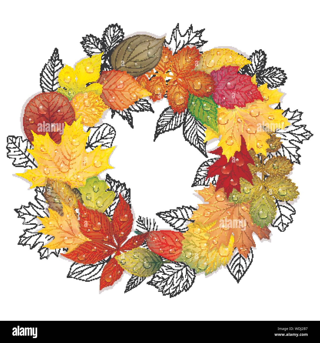 Set of colorful leaves vector Stock Vector Image & Art - Alamy