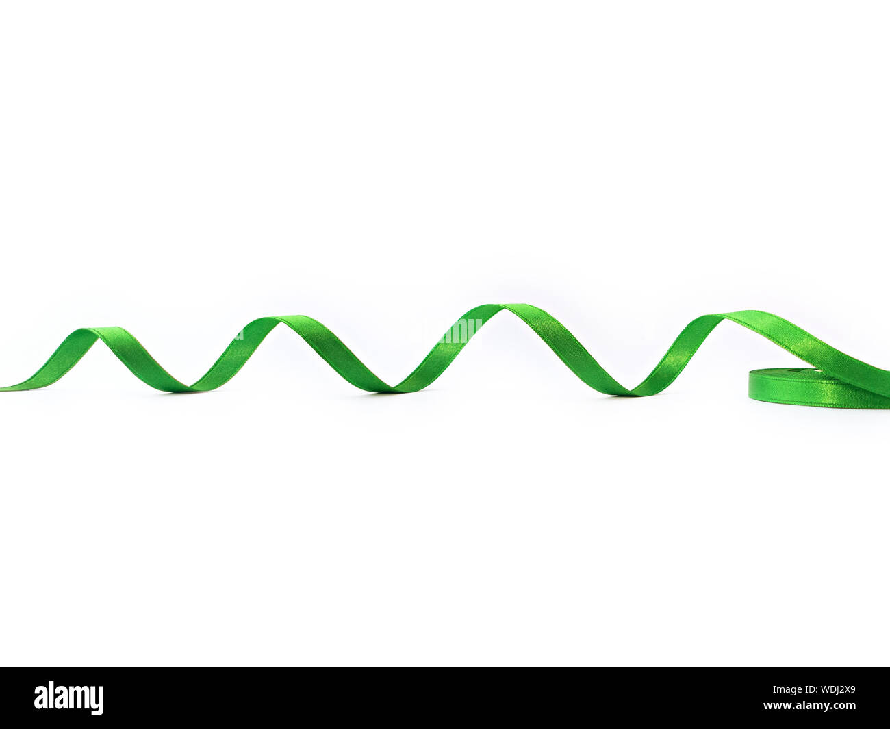 Shiny green ribbon hi-res stock photography and images - Alamy