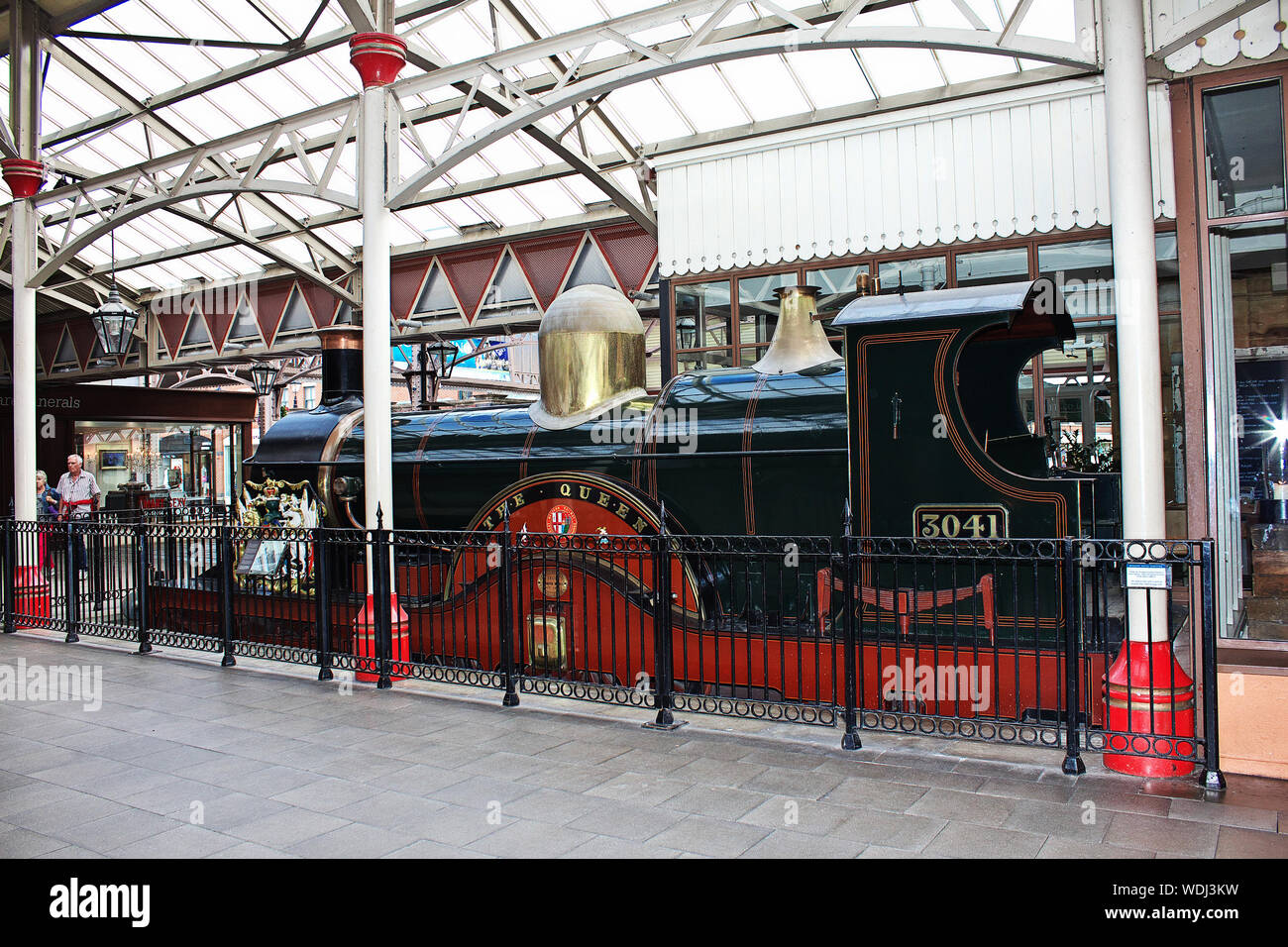 The train on the railway station, England Stock Photo - Alamy
