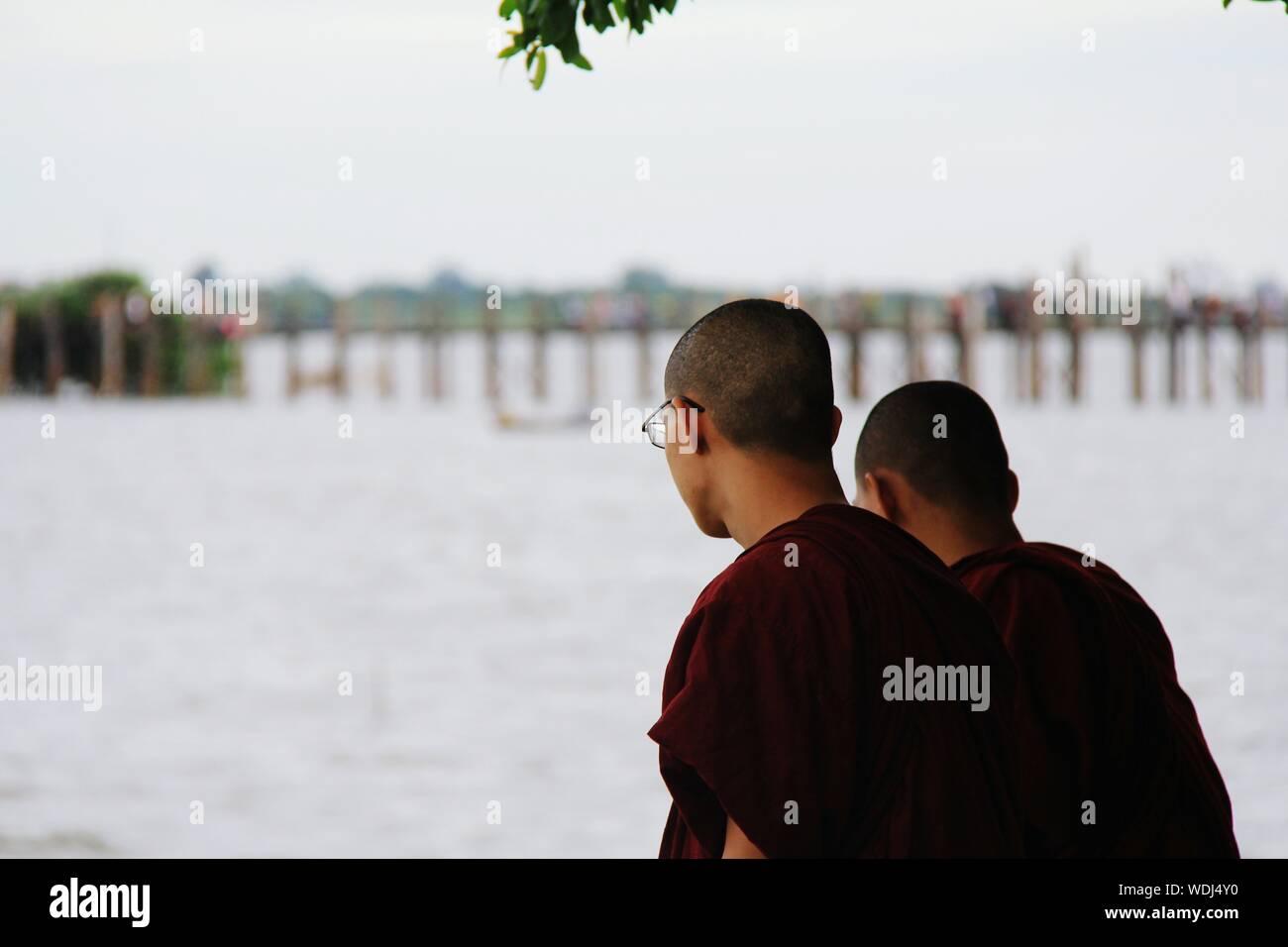Foreground two monks hi-res stock photography and images - Alamy