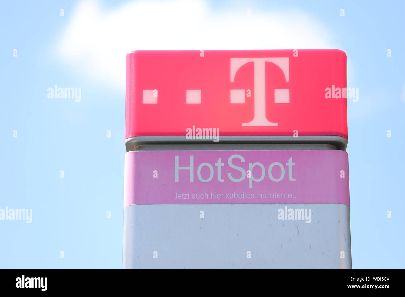 T mobile wifi sign Germany Stock Photo - Alamy