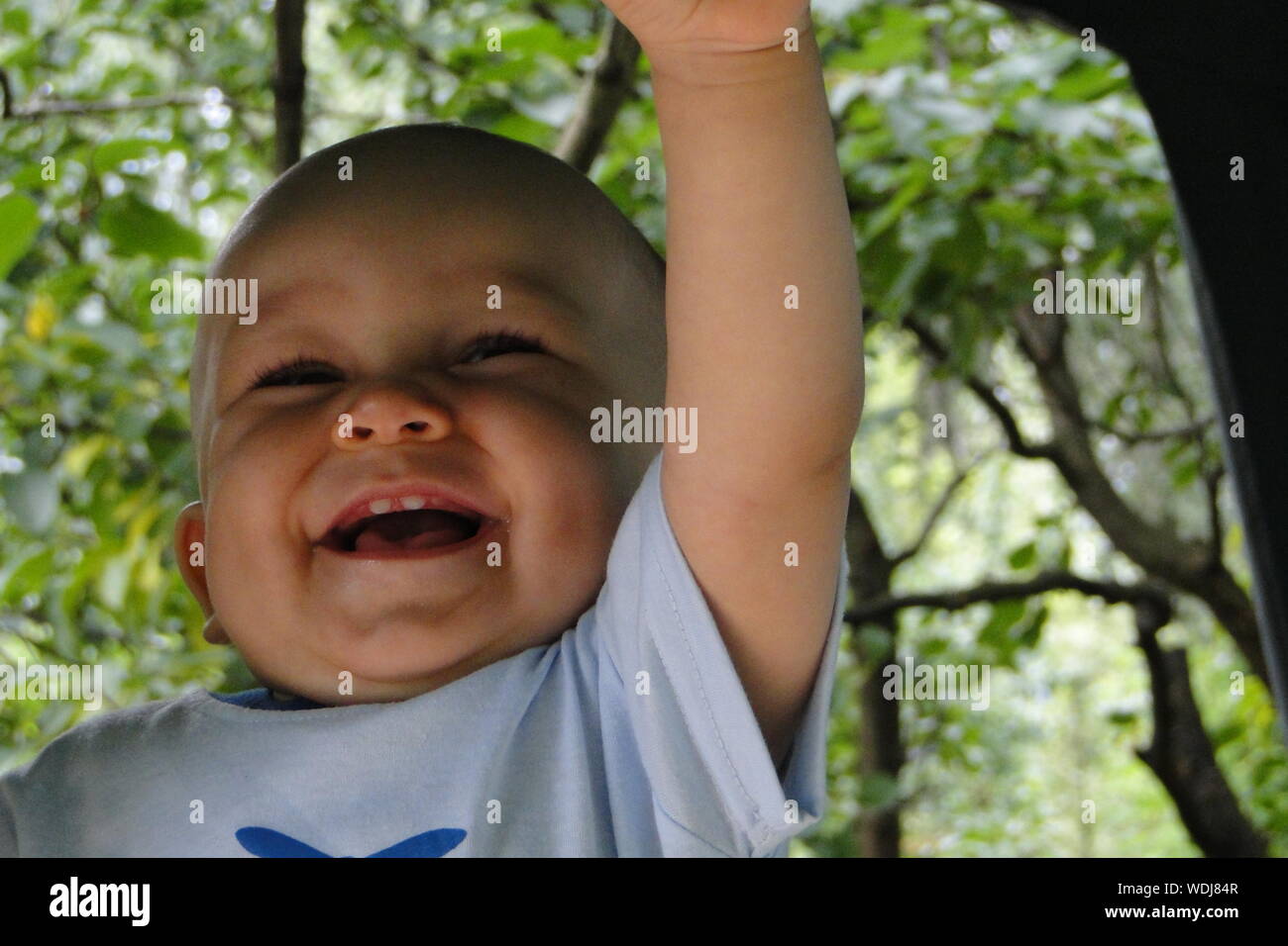 Baby boy reaching hi-res stock photography and images - Alamy